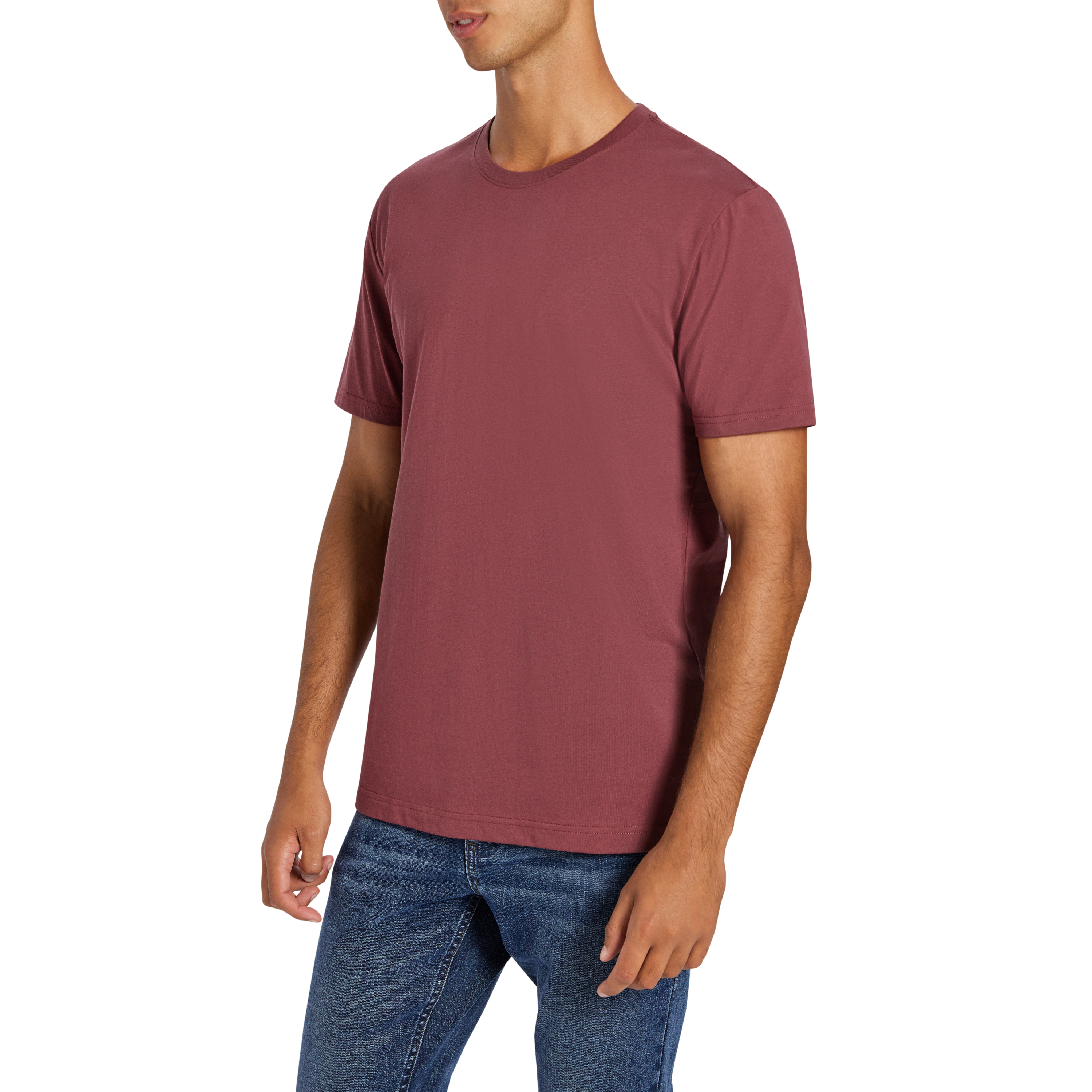 Berry Red Essential Crew Tee | Men's Tops | Connor AU