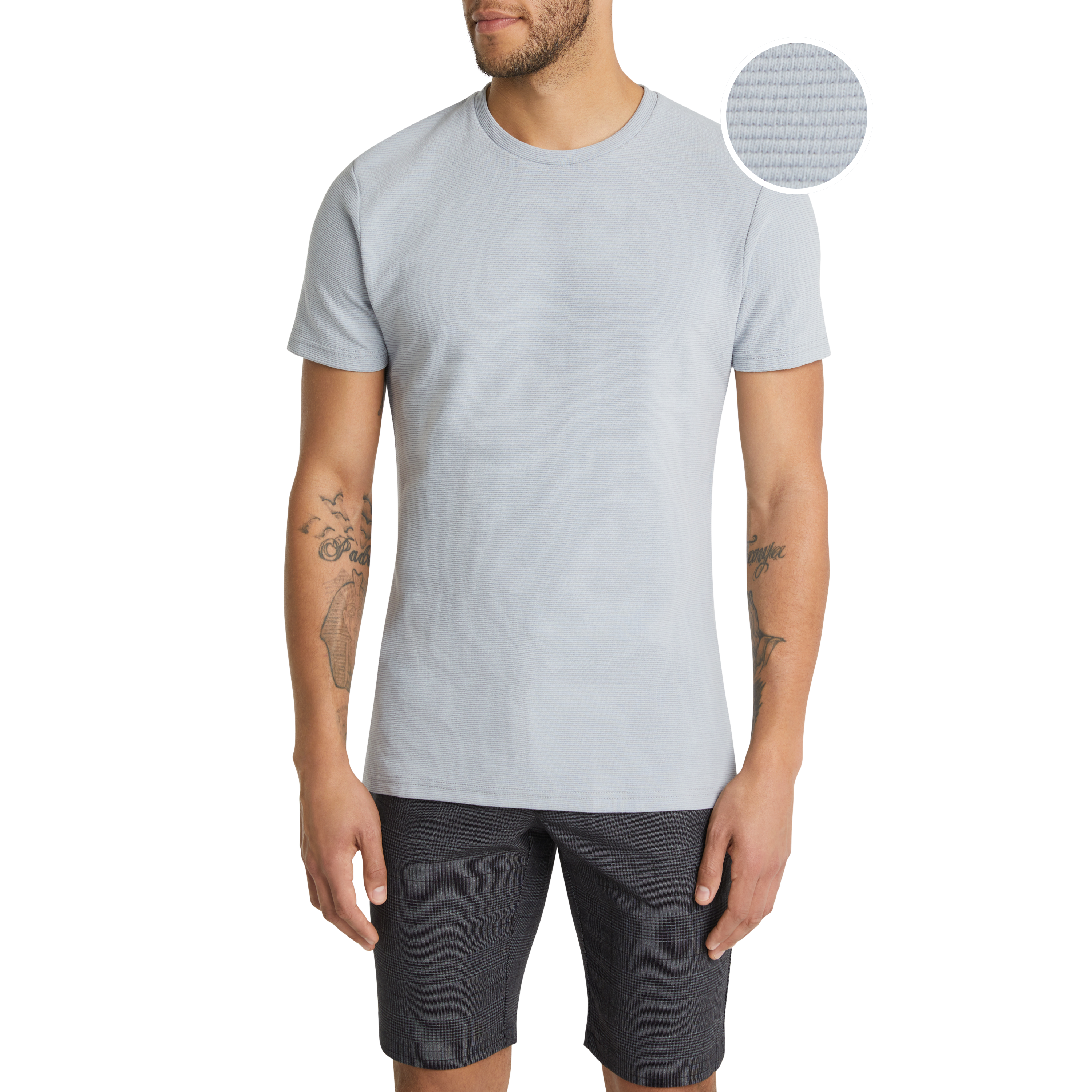 Blue Essential Relaxed Crew Neck Tee | Men's Tops | Connor AU