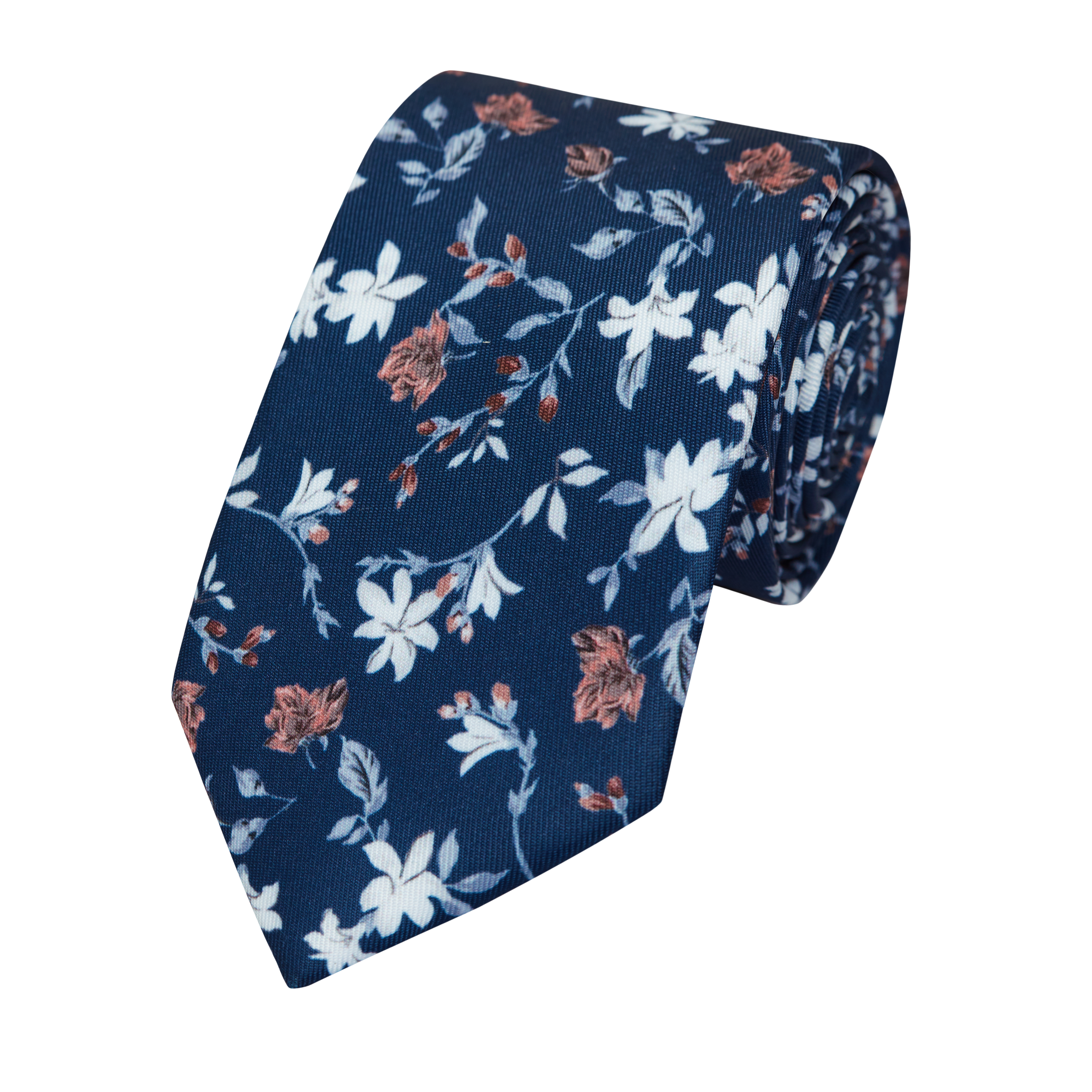Blue Printed Floral 6cm Tie | Men's Accessories | Connor AU