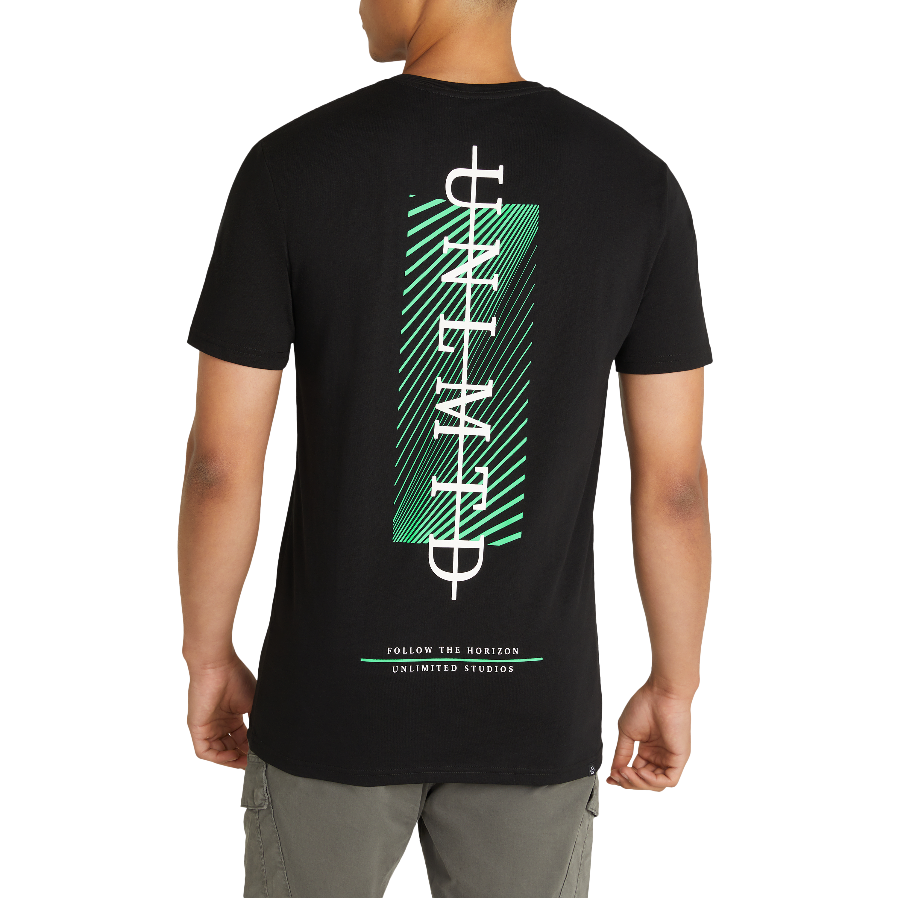 Black Nolan Graphic Crew Neck Tee | Men's Tops | Connor AU