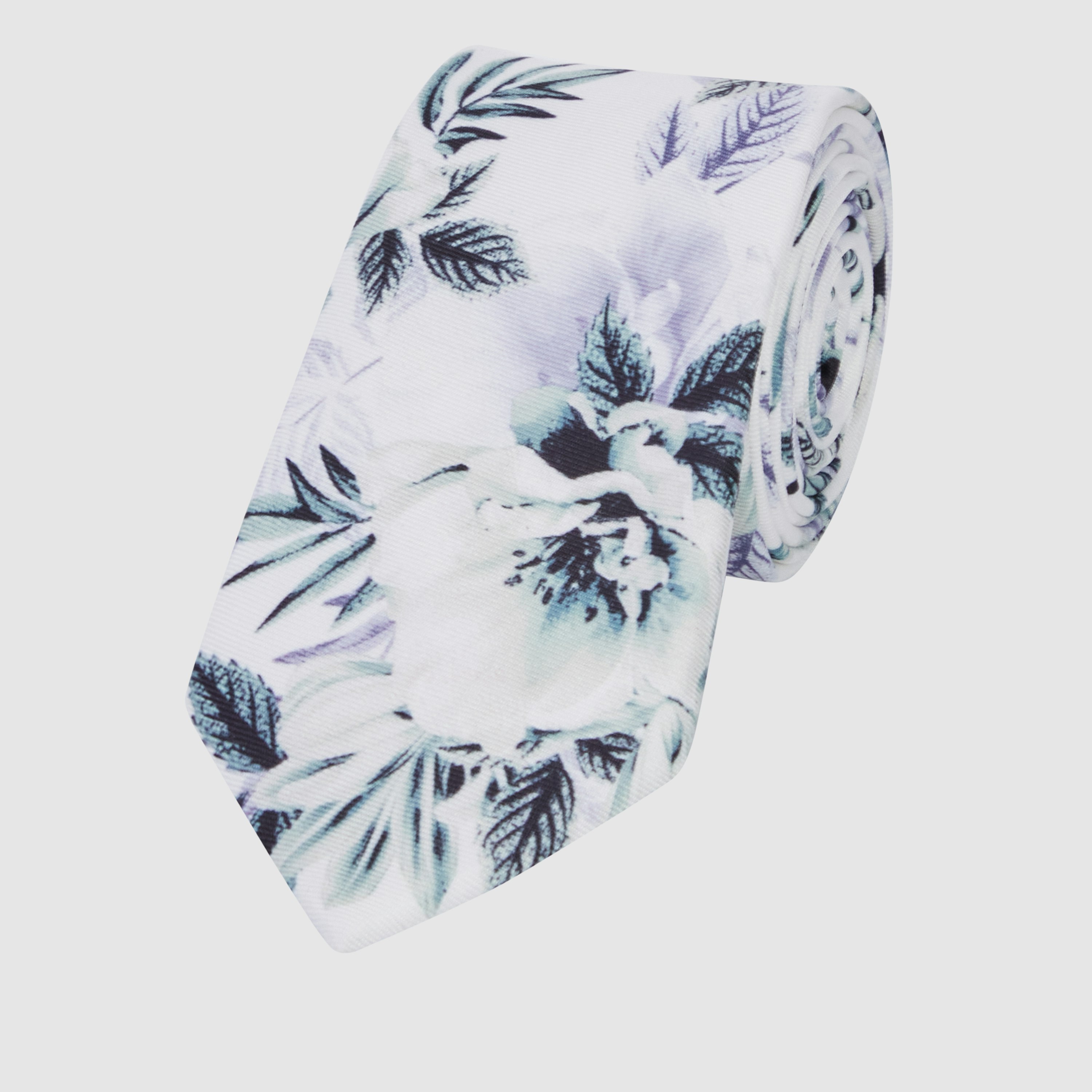 Green Printed Floral 6 Cm Tie | Men's Accessories | Connor AU