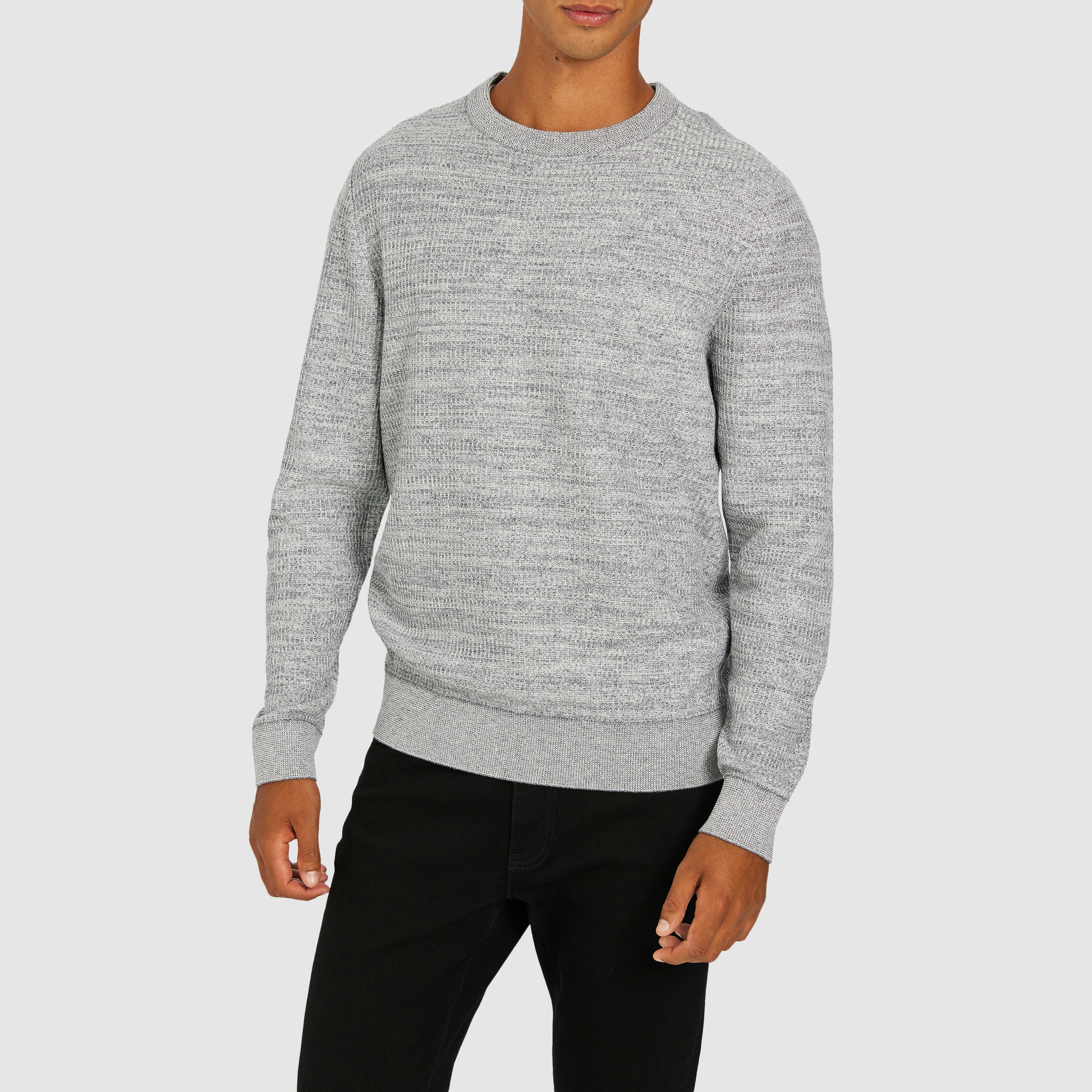 Silver Conrad Knit | Men's Tops | Connor NZ
