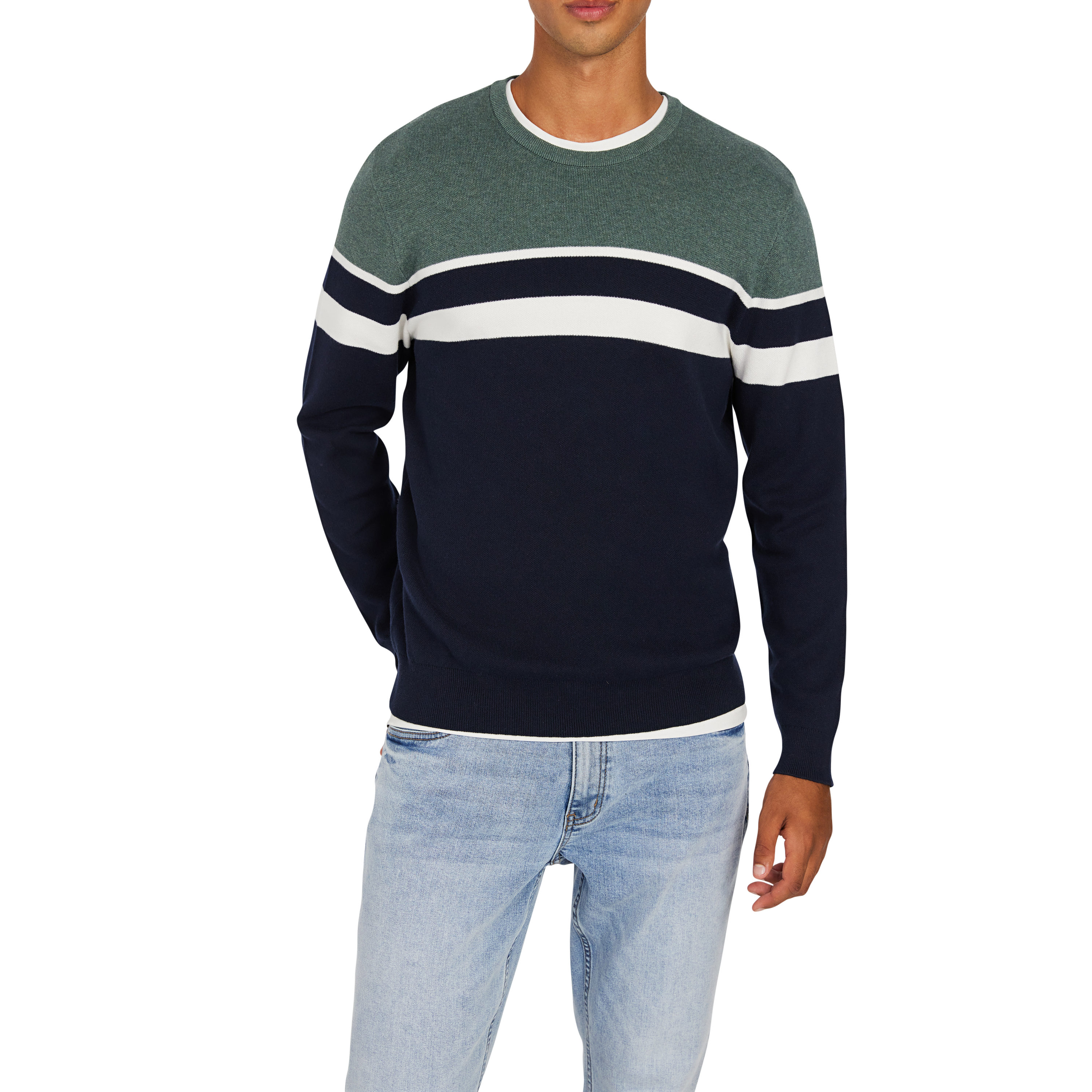 Sage Green Cato Cotton Knit | Men's Tops | Connor AU