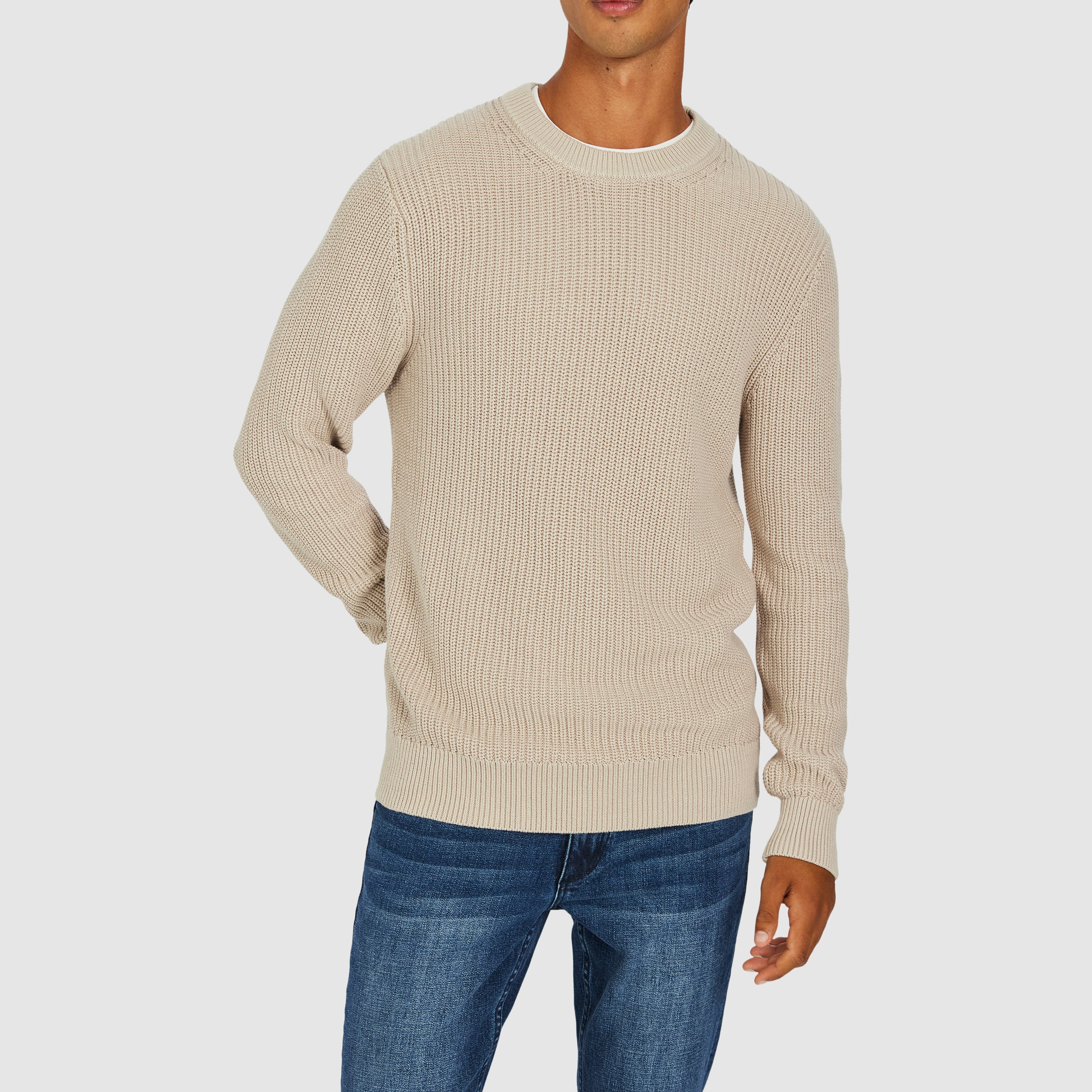 Stone Bergen Cotton Knit | Men's Tops | Connor AU