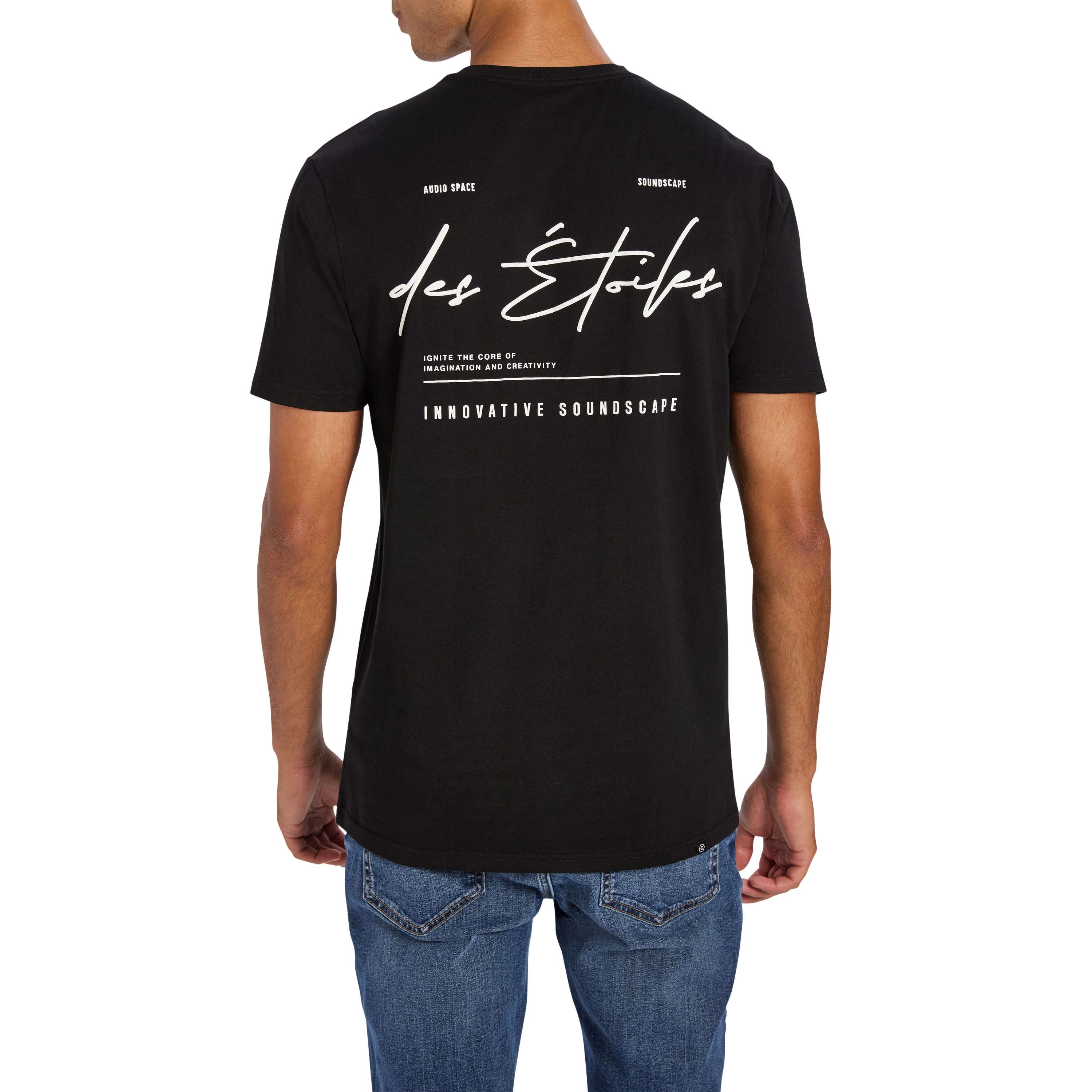 Black Viggo Graphic Crew Neck Tee | Men's Tops | Connor AU