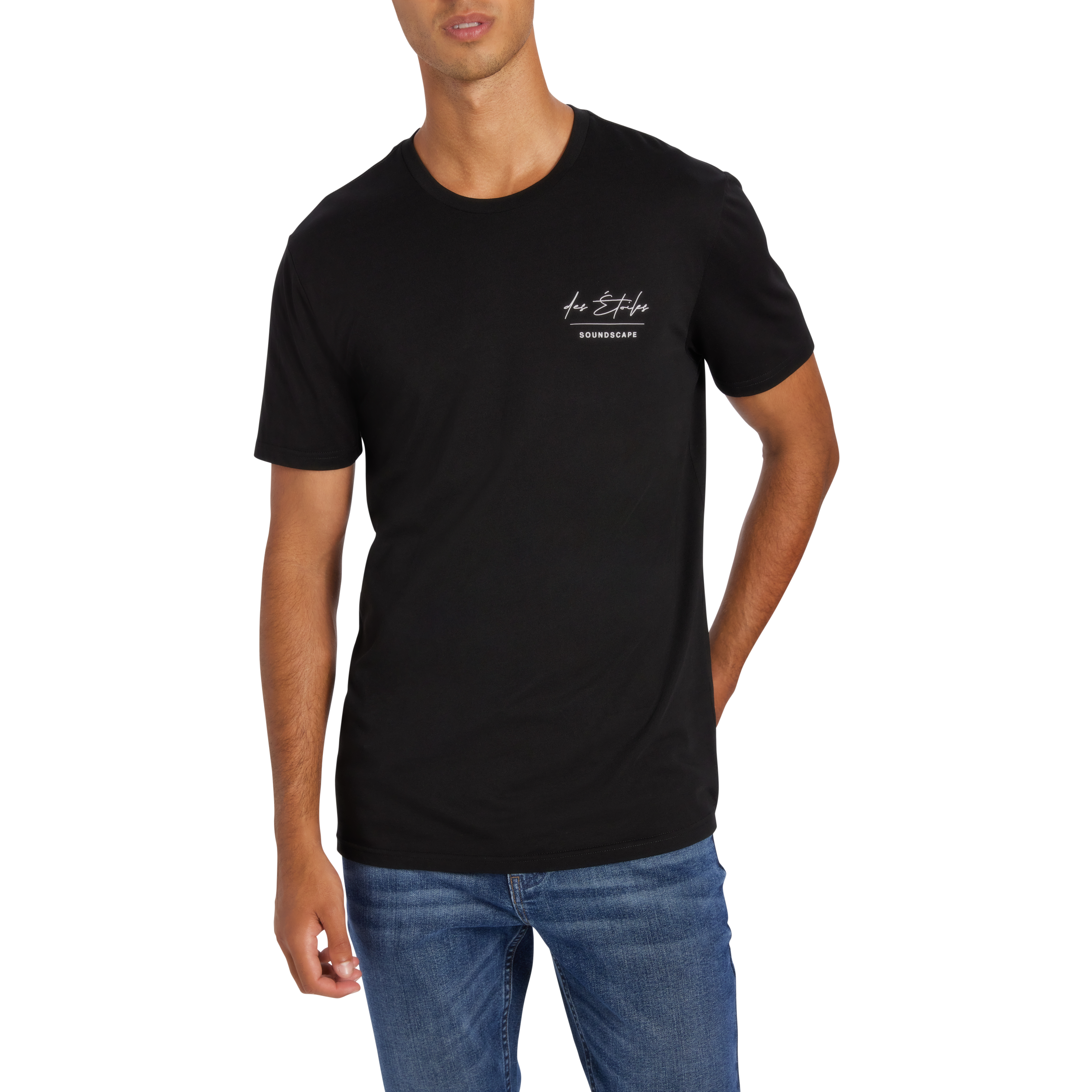Black Viggo Graphic Crew Neck Tee | Men's Tops | Connor AU