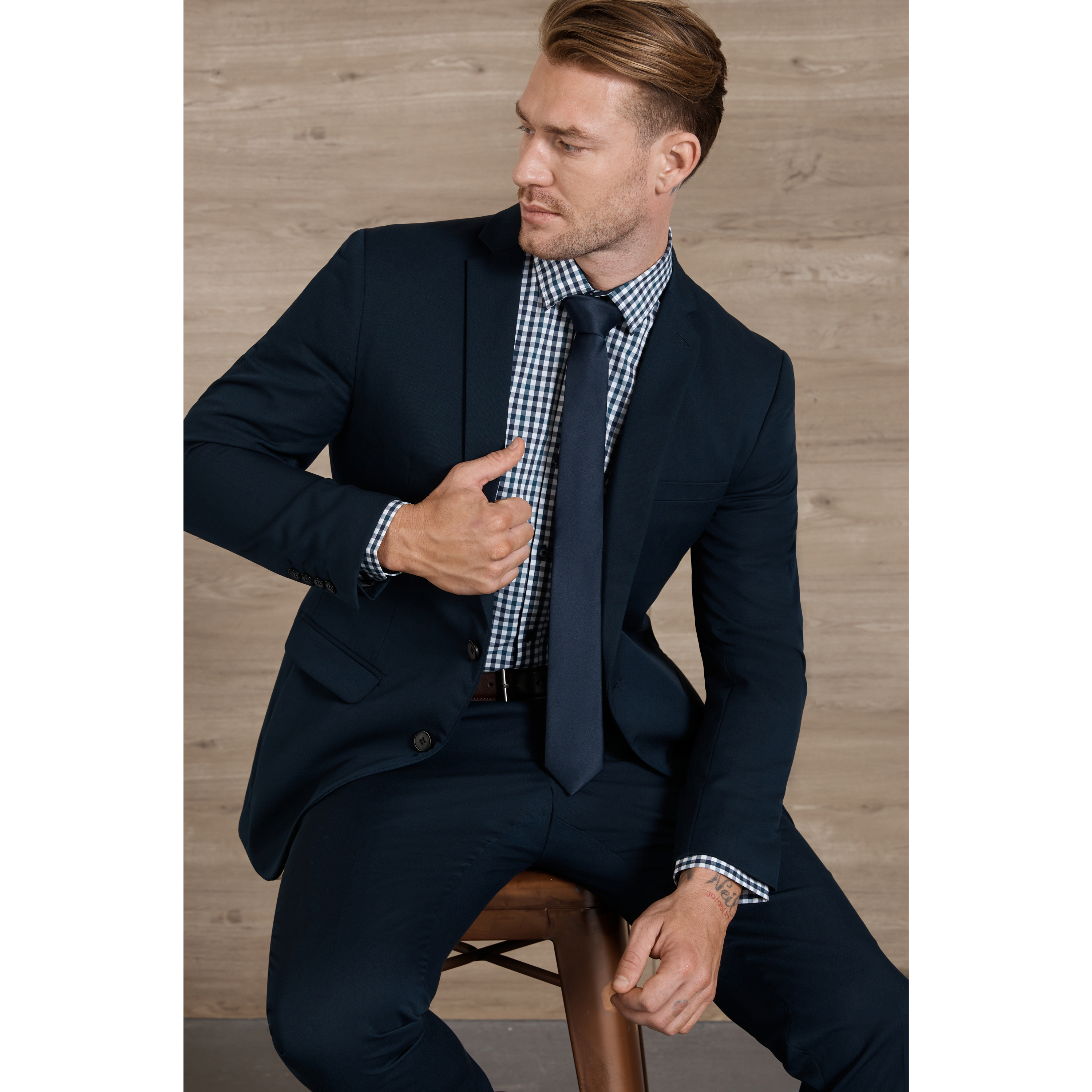 Navy Plain 6 Cm Tie | Men's Accessories | Connor AU